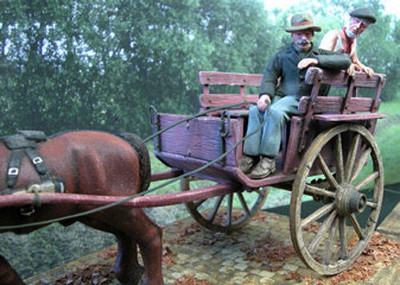 Homefront 1/35 Farm cart wagon type #1 (cart only no horse or figures ...