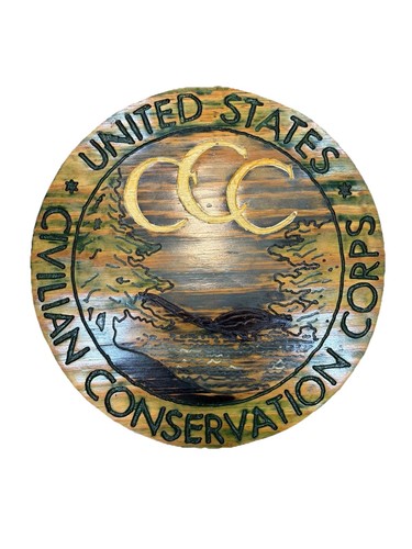 Vintage US CIVILIAN CONSERVATION CORPS Wood Sign CCC New Deal Pre-WW2 ...