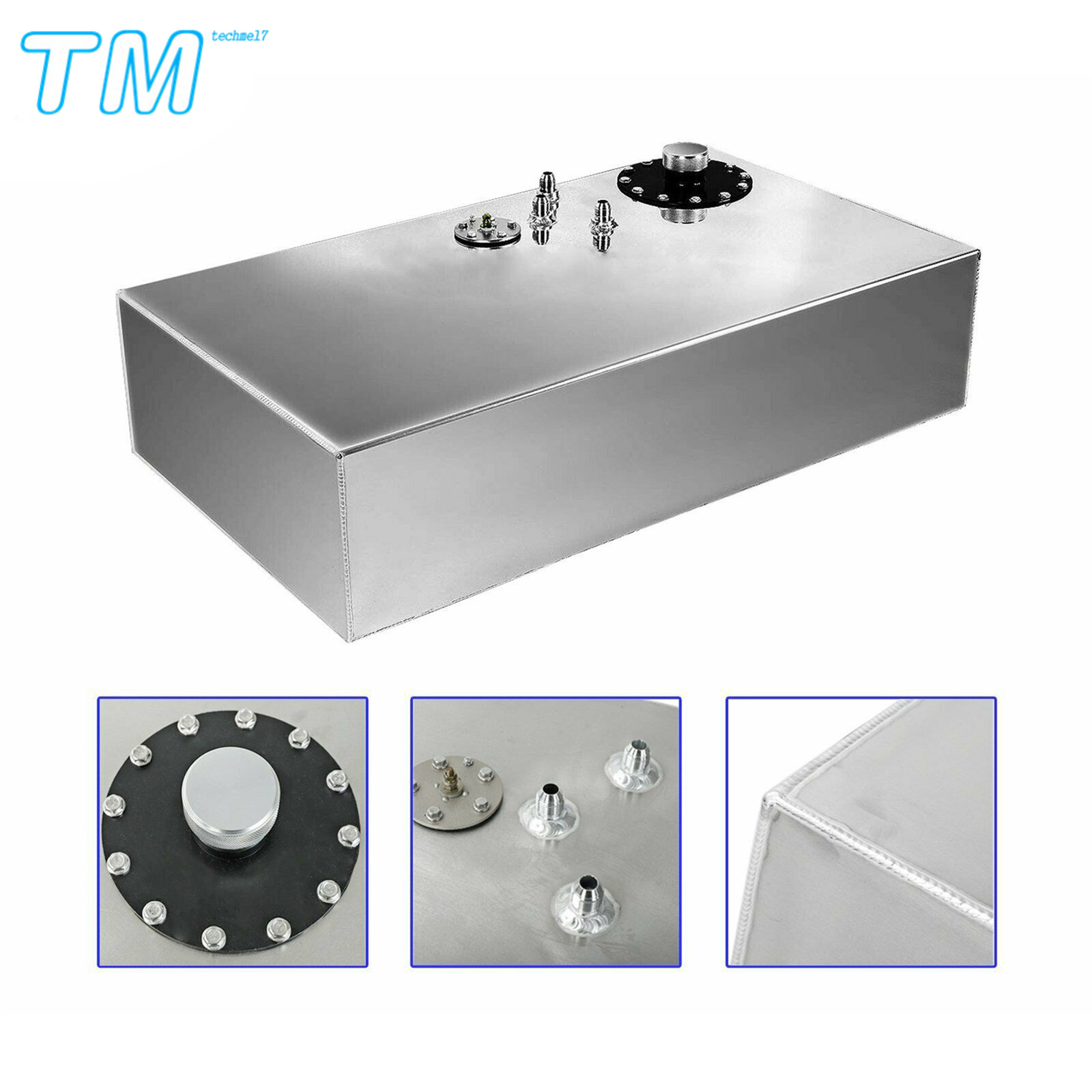 64L Street Rod Fuel Cell Gas Tank w/ Cap & Level Sender Aluminum Race ...