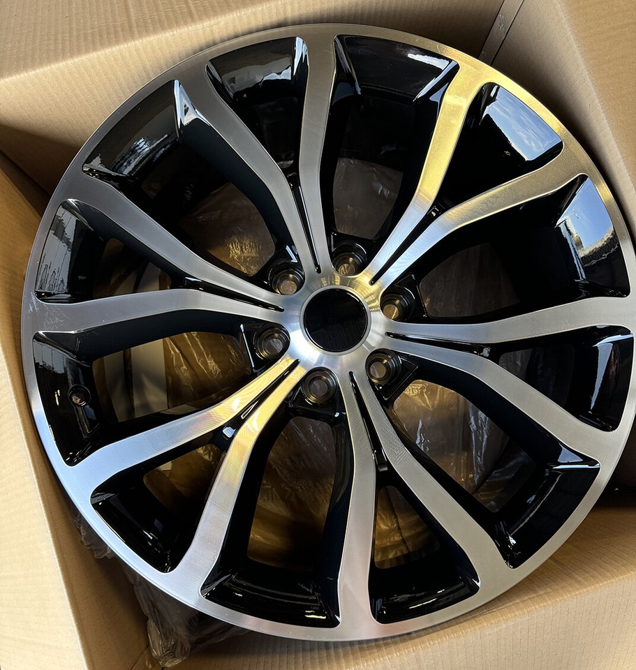 Ford F150 22" Machine Black Snowflake Replica Wheels Ridgecrawler RT ...