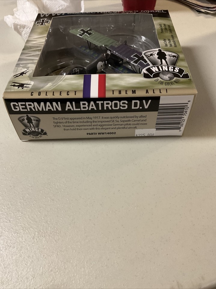 German Albatros D.V 1/72, Wings of The Great War, Collector Series RARE ...