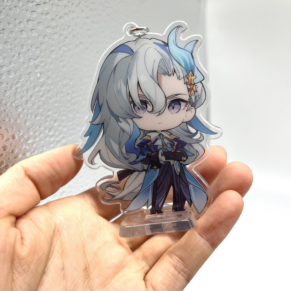 Genshin Impact Neuvillette Lynette Lyney Keychain Keyring Acrylic Stand ...
