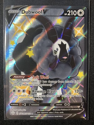 Dubwool V SV120/SV122 Shiny Holo Rare - 2021 Pokemon Shining Fates NM ...