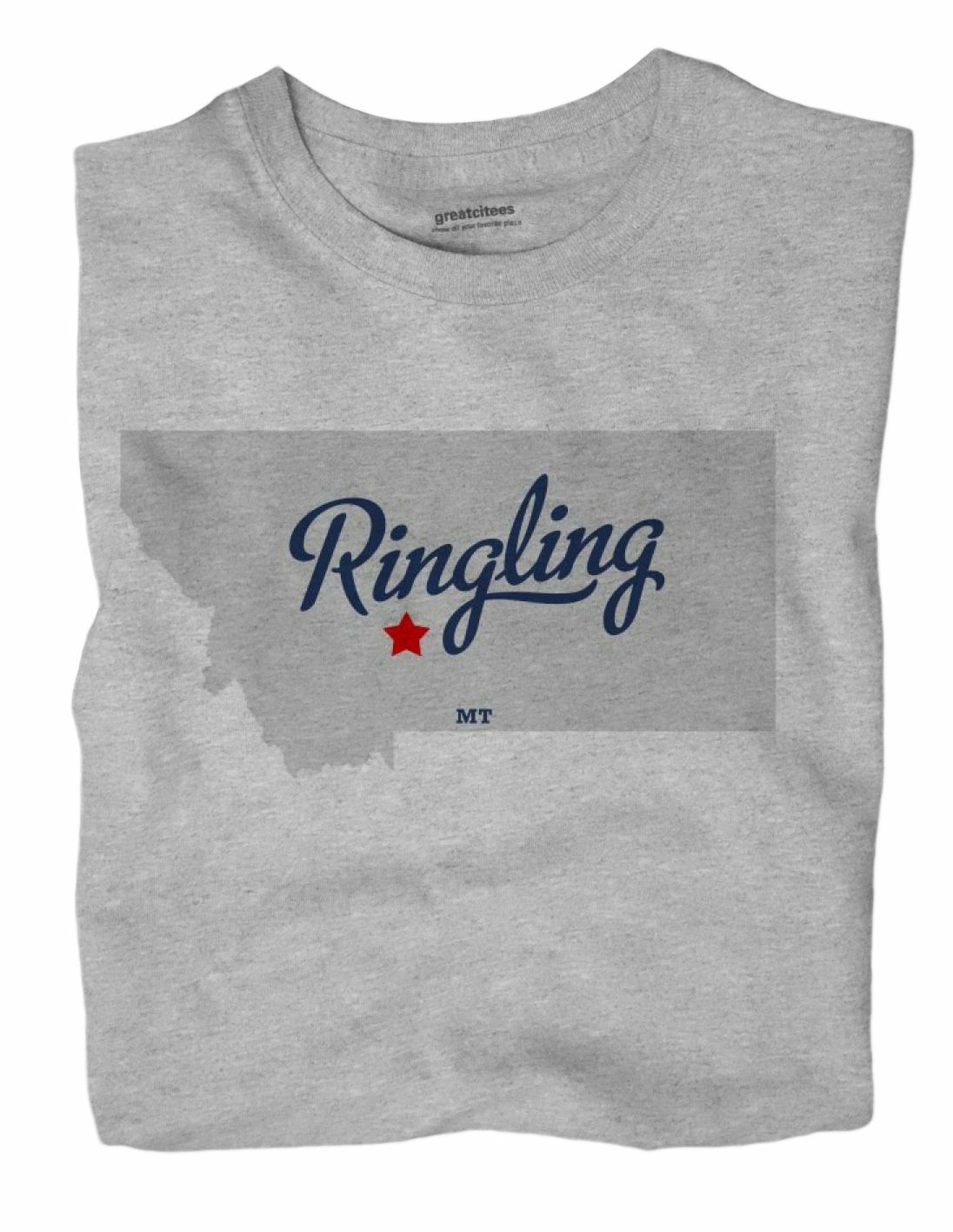 Ringling Montana MT T-Shirt MAP | eBay