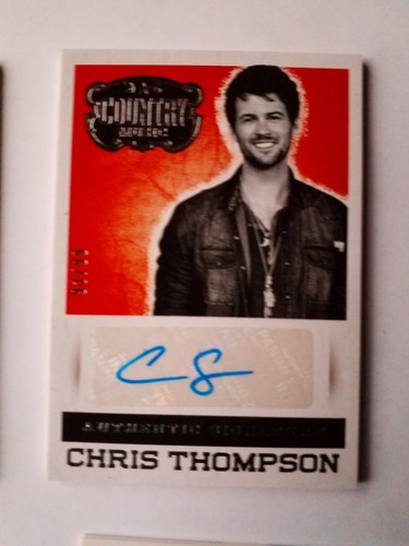 2014 Panini Country Music Chris Thompson Silver Autograph #/99 - Eli ...