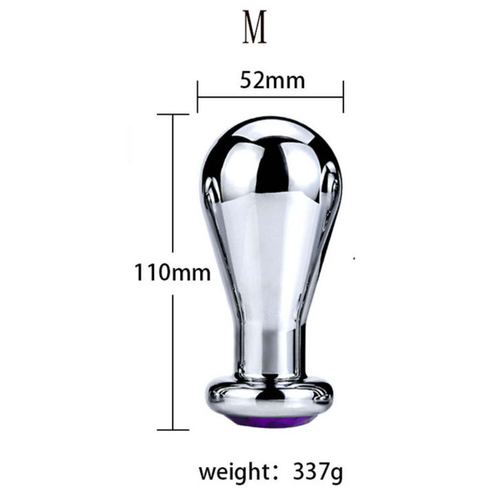Metal Anal Butt Plug Beginner Trainer Stopper Insert Dildo Sex Toy For