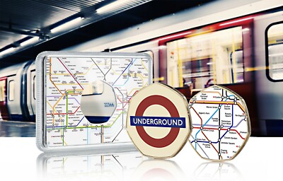 LONDON UNDERGROUND Official 24ct Gold Commemorative in Case. Subway ...