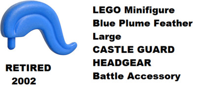 LEGO Minifigure Blue Plume Feather Large CASTLE GUARD HEADGEAR Battle ...