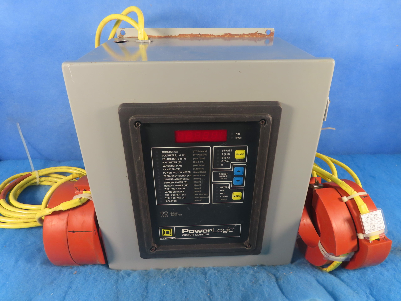 SQUARE D POWER LOGIC CIRCUIT MONITOR 3020/CM2150 W/3090/VPM-277-C1 ...