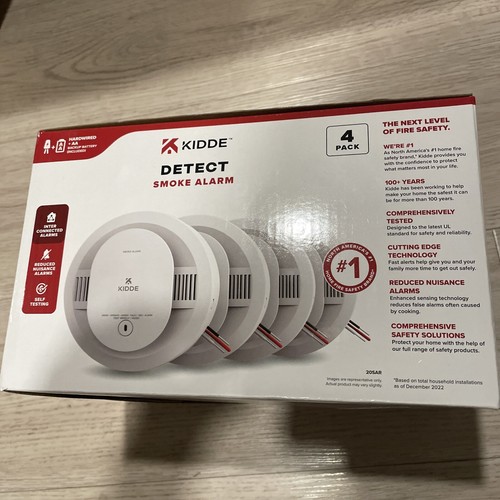 NEW Kidde 4 Pack Hardwired Smoke Detector 20SAR | eBay
