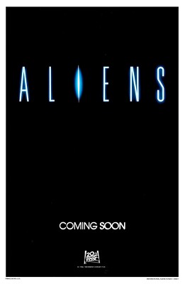 ALIENS 1986 US Teaser one sheet poster print 41x27" Sigourney Weaver ...