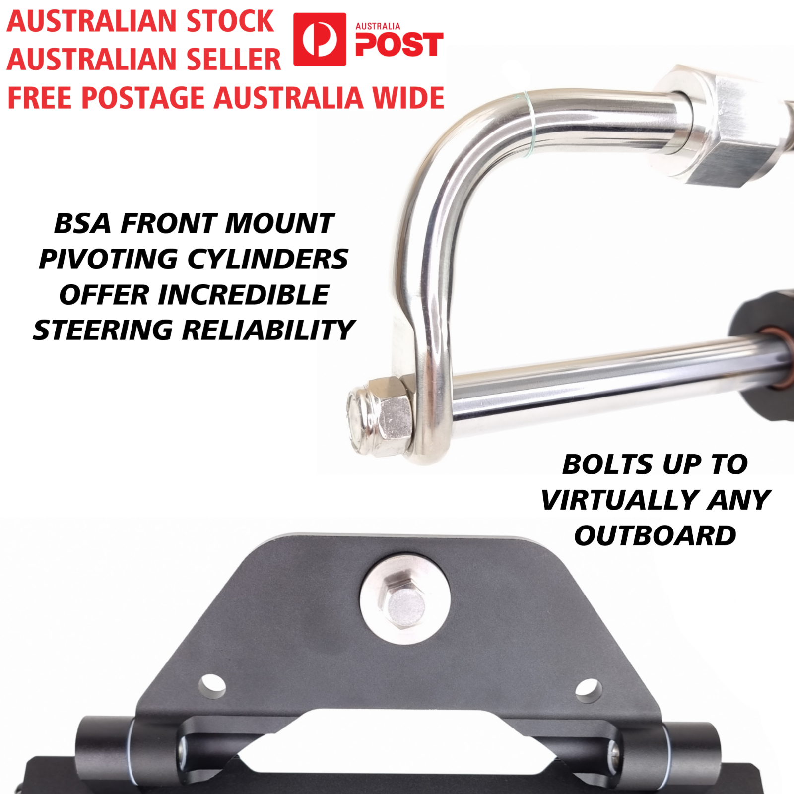 Twin Front Mount Outboard Hydraulic Steering Kit | eBay