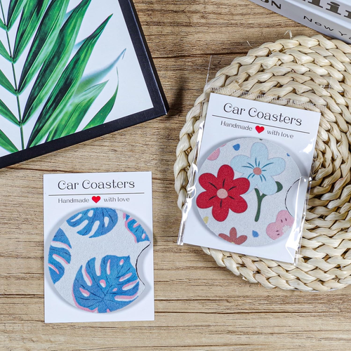 100Pcs Car Coaster Packaging for Selling, Sublimation Car Coasters ...