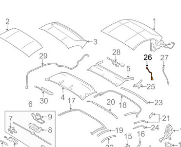 NEW BMW Z4 ROADSTER E89 ROOF SHELL LEFT MICROSWITCH 54377227397 ...