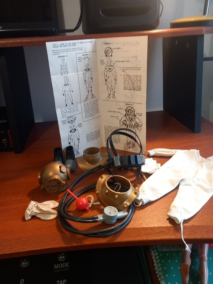 Vintage Action Man Deep Sea Diver Outfit. (NO FIGURE INCLUDED) | eBay UK