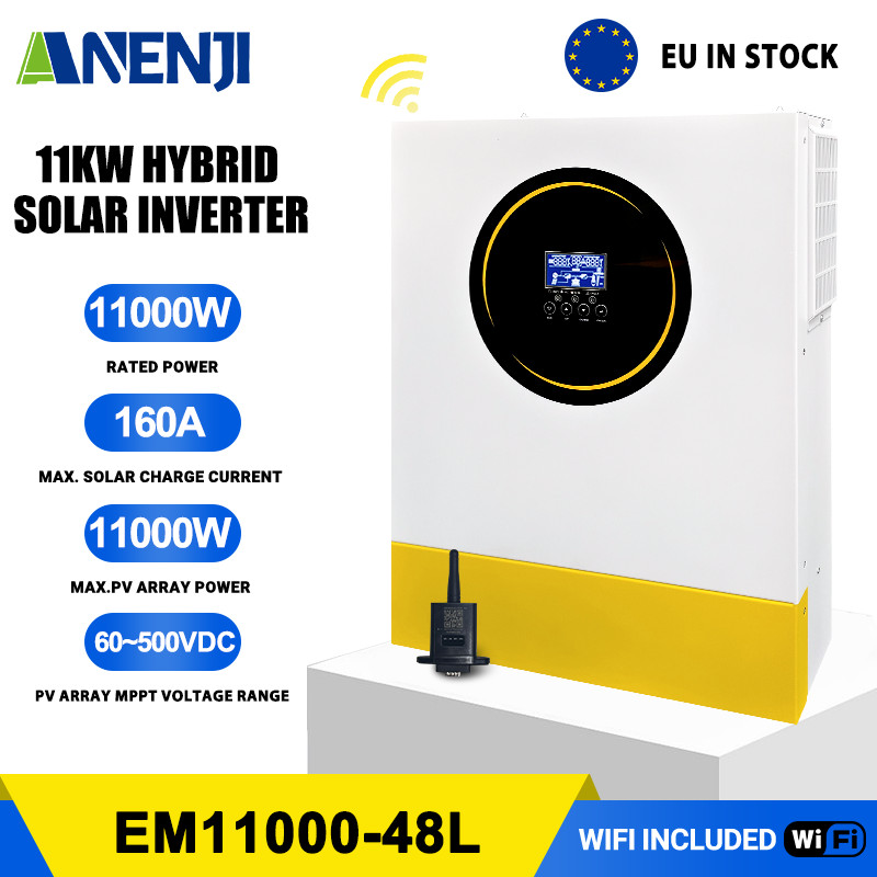 11KW 48V Hybrid Solar Inverter 220/230Vac On/Off-Grid Dual MPPT 160A ...