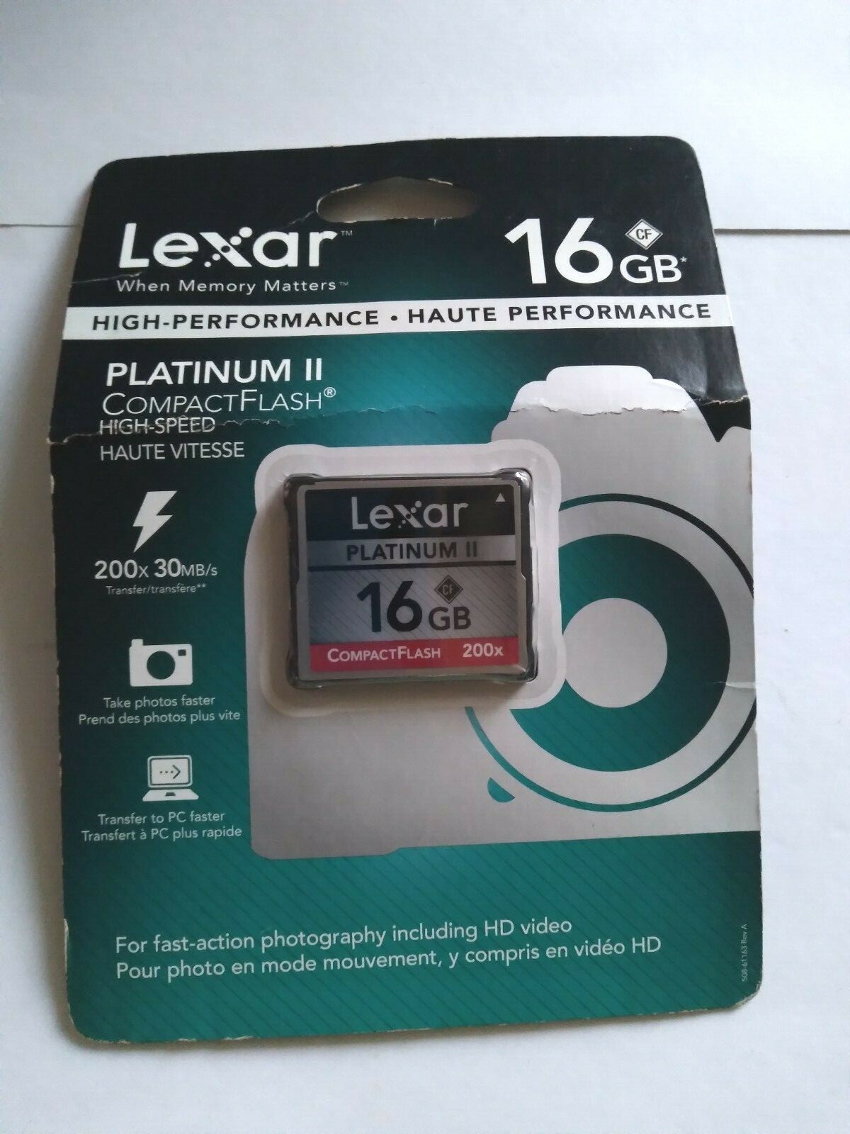 Lexar Platinum II 16 GB CompactFlash I Card - OEM - (LCF16GBSBNA200 ...