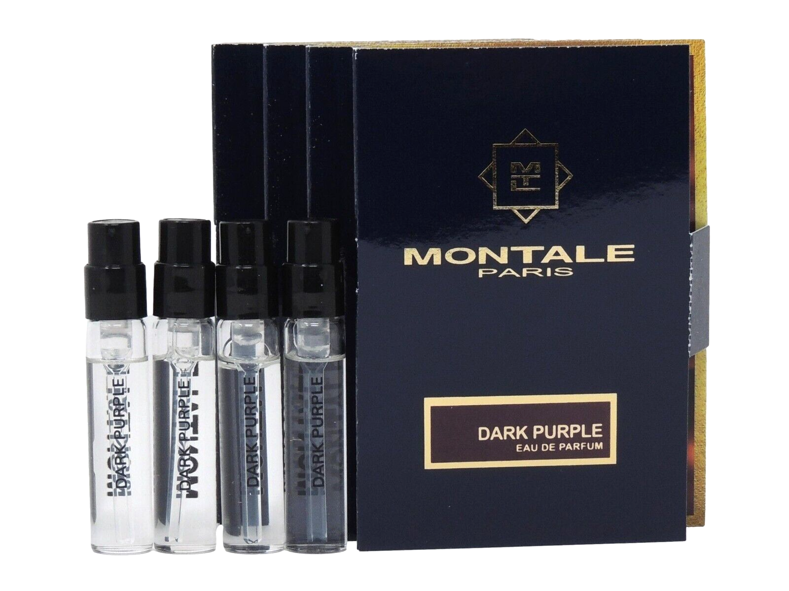 MONTALE PARIS DARK PURPLE EDP 2.0ml .06fl oz x 4 PERFUME SPRAY SAMPLES ...