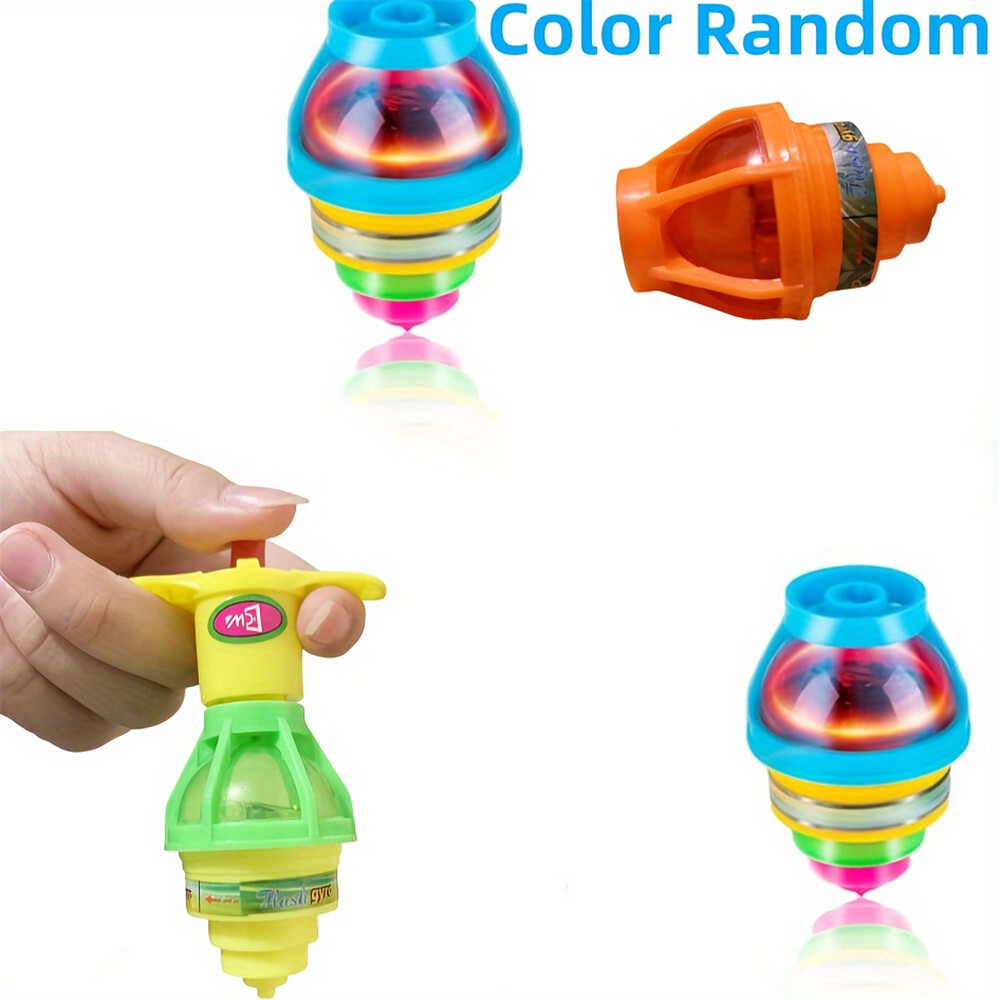 4PCS Kids Flash Spinning Top Toy Colorful Ejection Toy Gyro Catapult ...