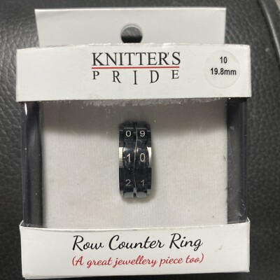 Knitters Pride Black Row Counter Ring Size 10 | eBay