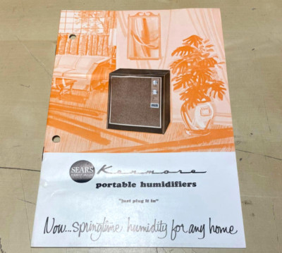 Vintage 1955 Sears Kenmore Portable Humidifier Plug It In Operating ...