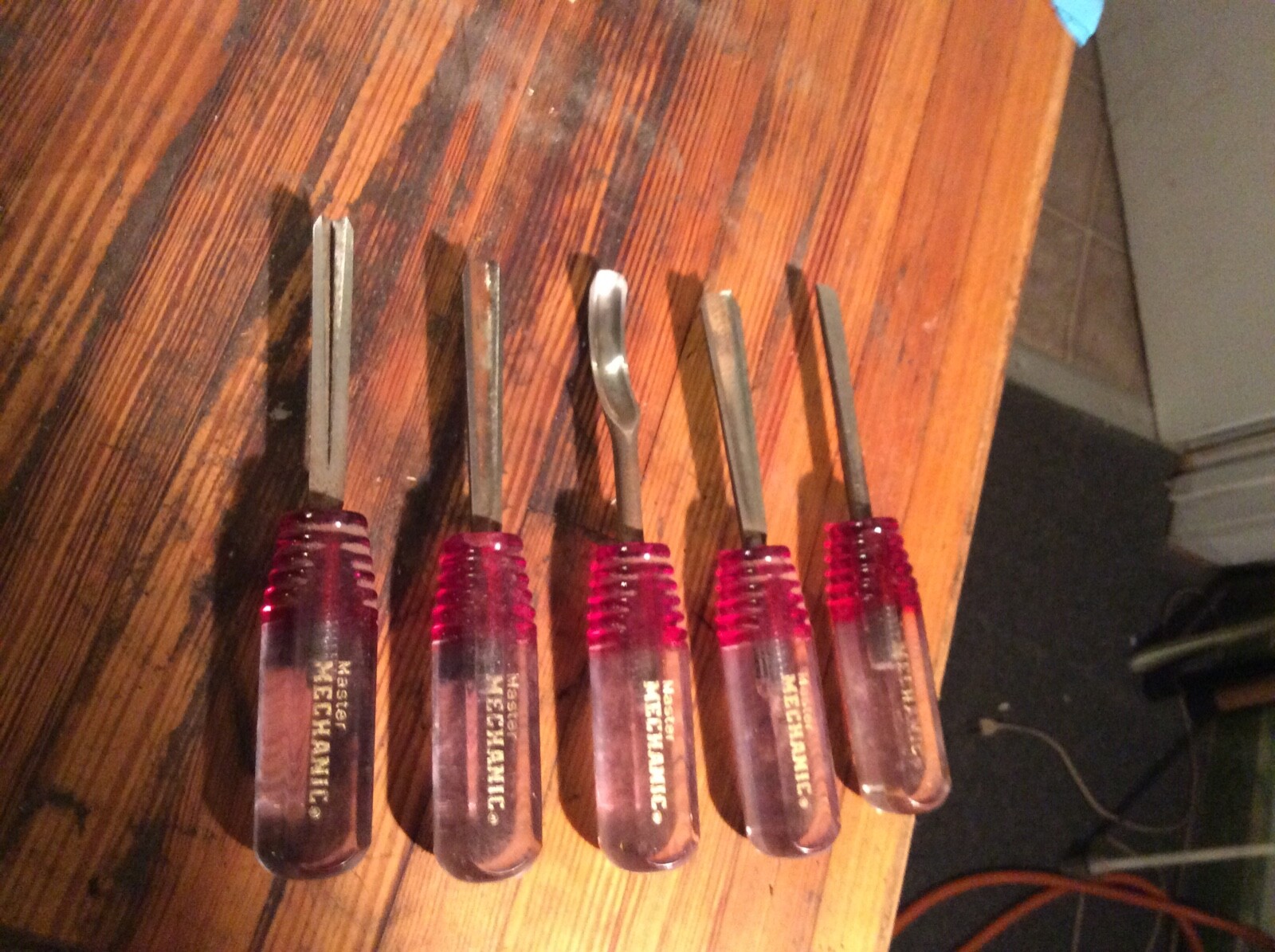 Vintage Wood Gouge Carving Set ,Master Mechanic Clear Handle | eBay