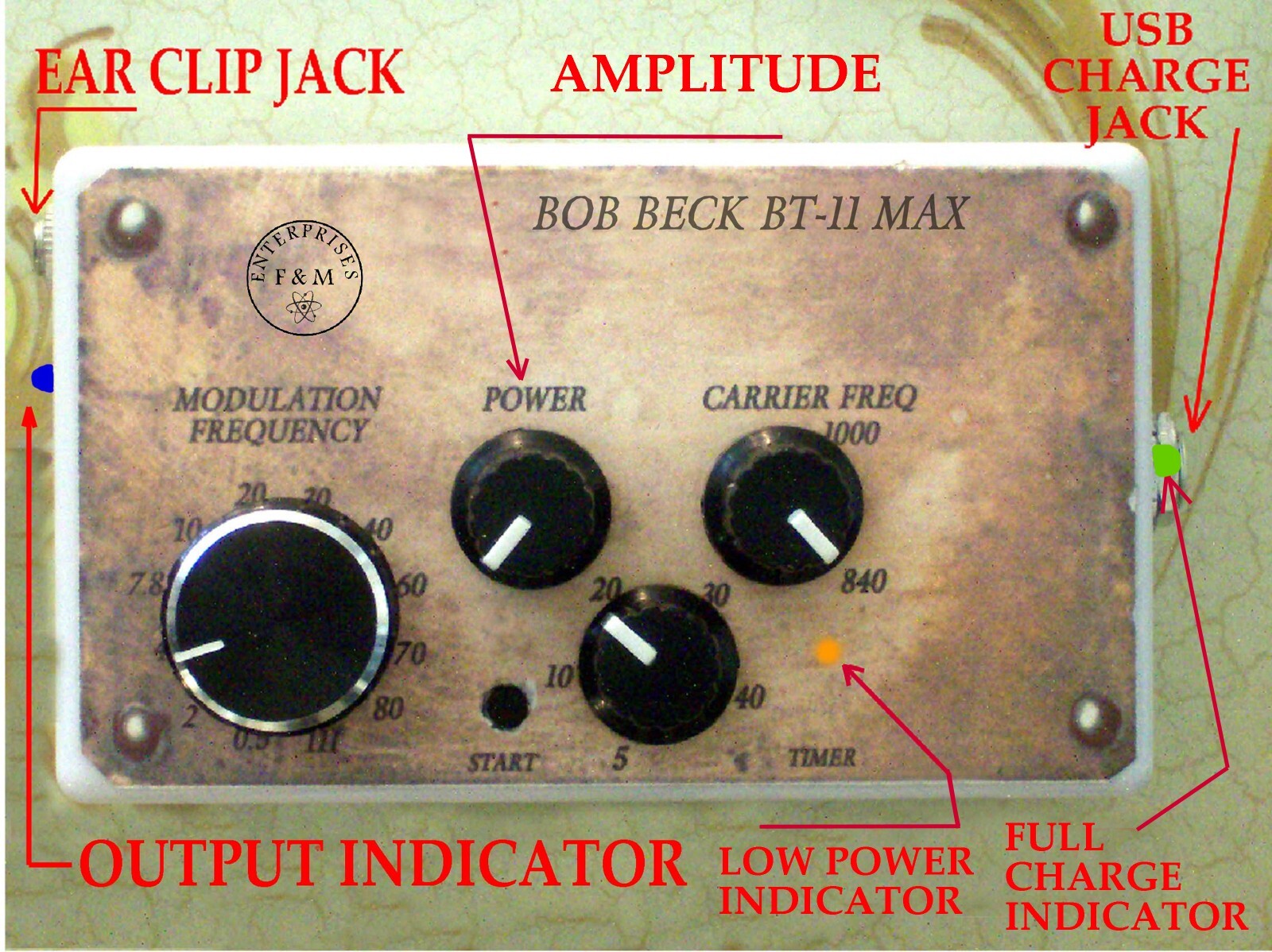 BOB BECK CES DEVICE BT-11 MAX BIO TUNER w TIMER/ADJ CARRIER USB ...
