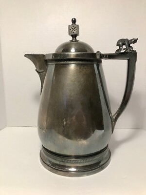 Antique Meriden B Company Victorian Insulated Ice Water Pitcher With ...