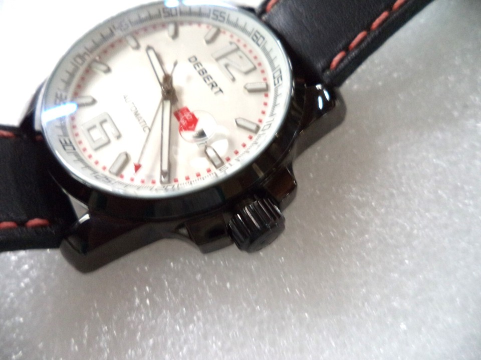 Debert Watch Black Auto Date Lg. Dial 2" Lug to Lug | eBay