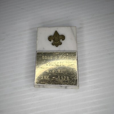 BSA Marble Paperweight Award Gulf Ridge Council SME 1978 SU-228 | eBay