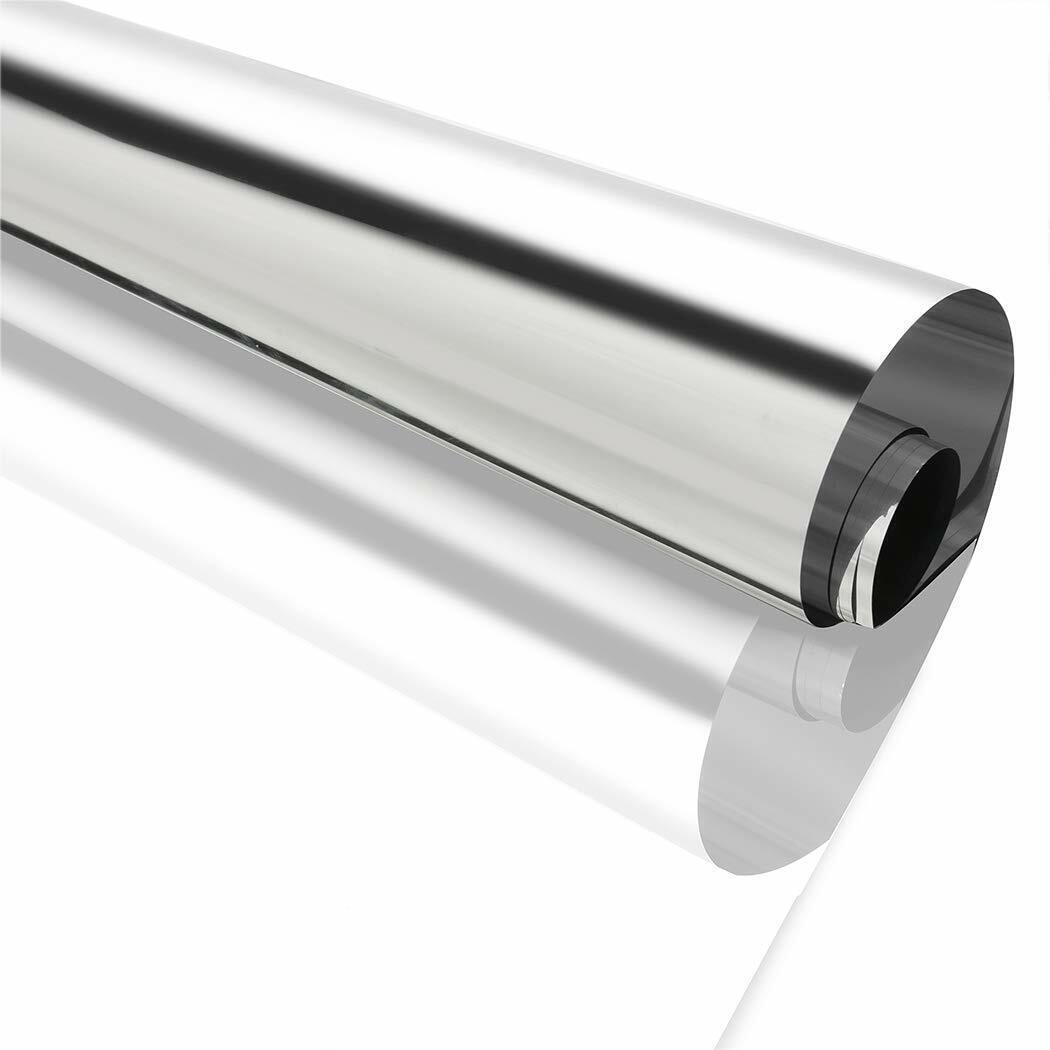REFLECTIVE 10% DARK SILVER CHROME MIRROR TINT FILM! 30"X15 FEET VERY ...