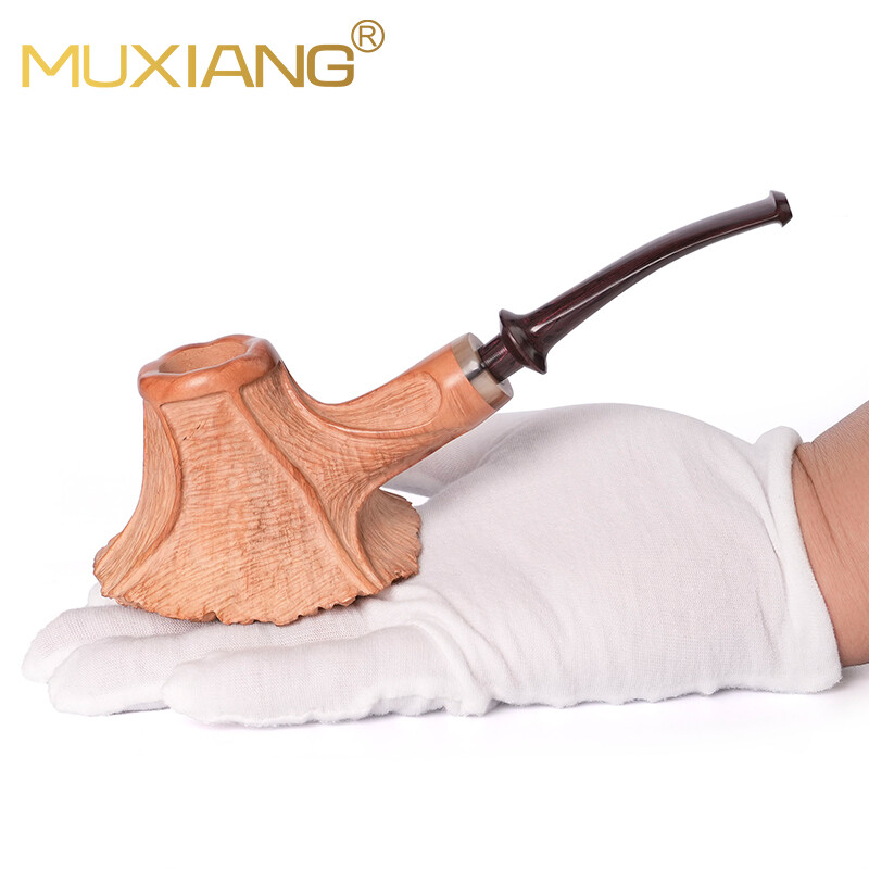 MUXIANG Rustic Briar High-end Freehand Volcano Pipe Handmade Wooden ...