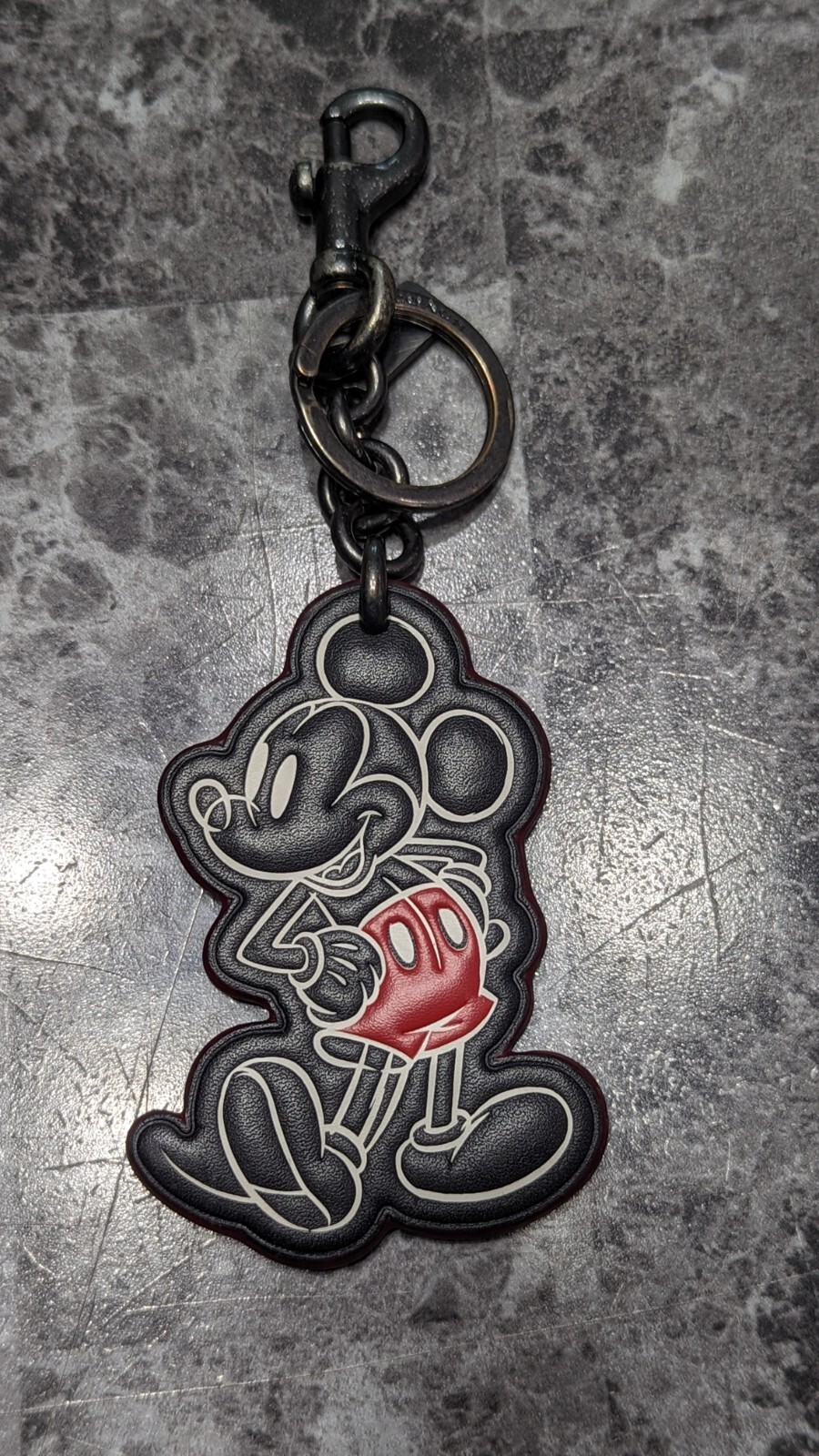 COACH DISNEY CLASSIC MICKEY MOUSE BLACK LEATHER KEY … - Gem