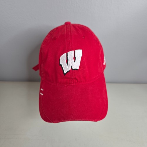Adidas Wisconsin Badgers Hat Strapback Embroidered Cap University Red ...
