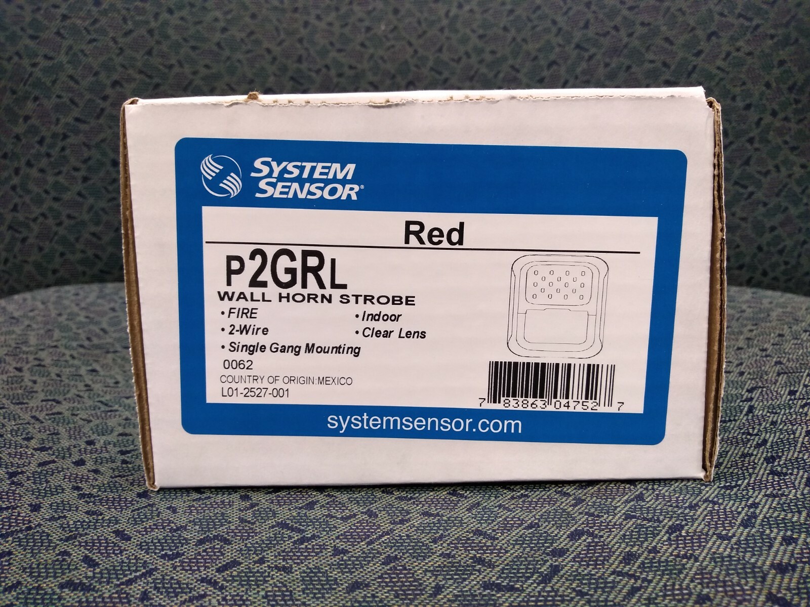 Compact Horn/Strobe, 12/24 Volt, Wall Mt, Red, System Sensor #P2GRL | eBay