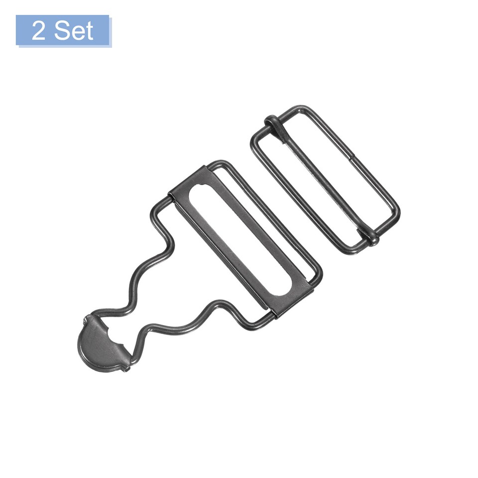Overall Buckles, 2 Sets Retro Suspender Replacement Buckles 32mm, Gun ...