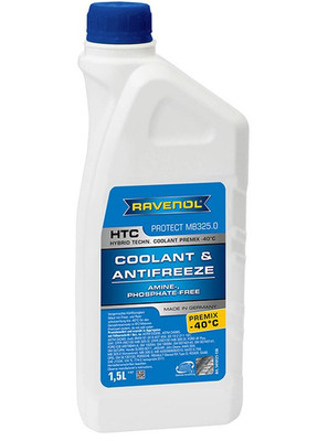 RAVENOL HTC Protect MB 325.0 Kühlerfrostschutz Premix 1,5 Liter Blau ...