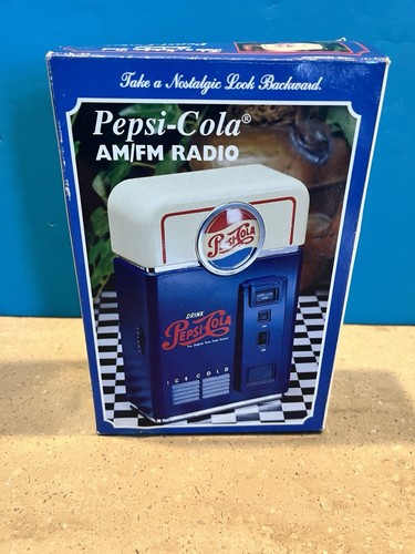 Pepsi Cola Vintage Ice Cold Vending Machine AM FM RADIO 1998 in Box ...