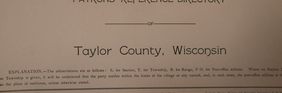 Old 1913 Plat Atlas Map ~ AURORA Twp., TAYLOR Co., WISCONSIN - LUSK Sta ...