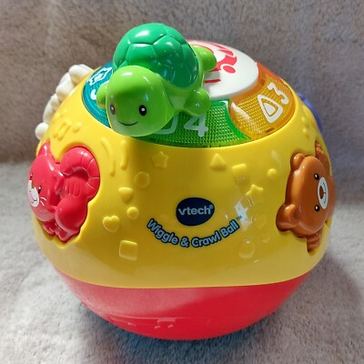 VTech Wiggle and Crawl Ball Interactive Developmental Light Up Rolling ...