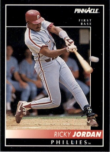1992 Pinnacle Ricky Jordan Philadelphia Phillies #530 Baseball Card | eBay