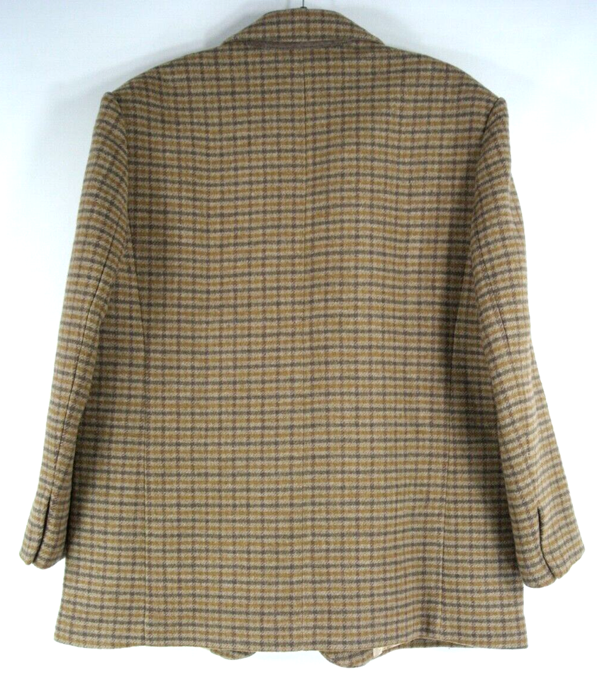 NEW Sandro Jenna Checked Single-Breasted Blazer - Brown Size 42 #SJ403 ...