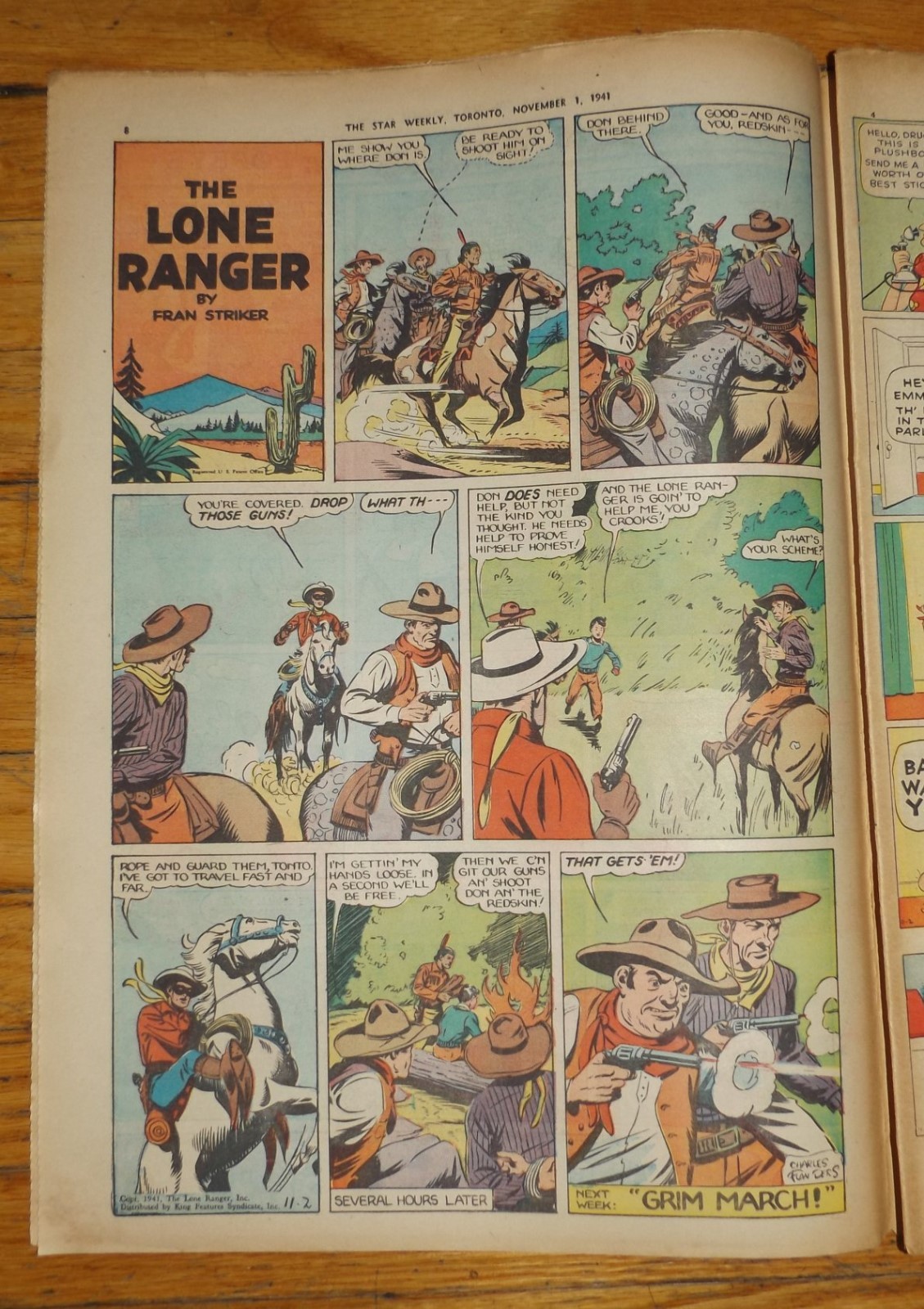 TORONTO STAR Comics 1941 COMPLETE Superman Tarzan Dick Tracy Flash ...