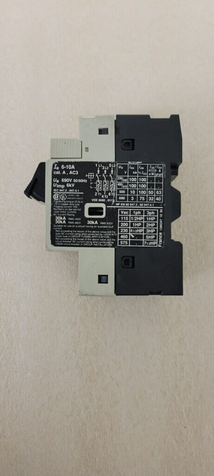 Telemecanique GV2-M14 Push Button Manual Motor Starter 6-10A | eBay