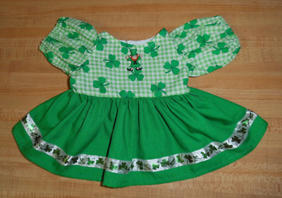 ST PATRICKS DAY SHAMROCK DRESS LEPRECHAUN BUTTON+RIBBO for 16" CPK ...