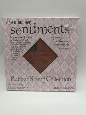 Inkadinkado Rubber Stamp 8 Piece Sentiments Collection Set by Dawn ...