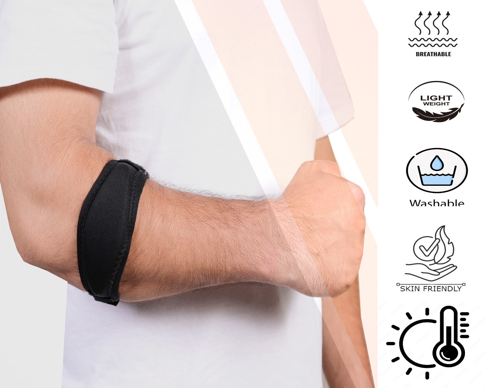 F+ Tennis Elbow Support Brace Golfers Strap Epicondylitis Arthritis ...