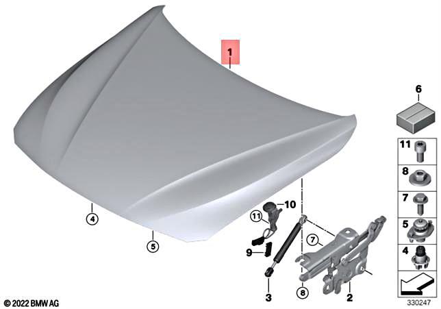 Hood F30 BMW Genuine OEM Part 41007290944 for sale online | eBay