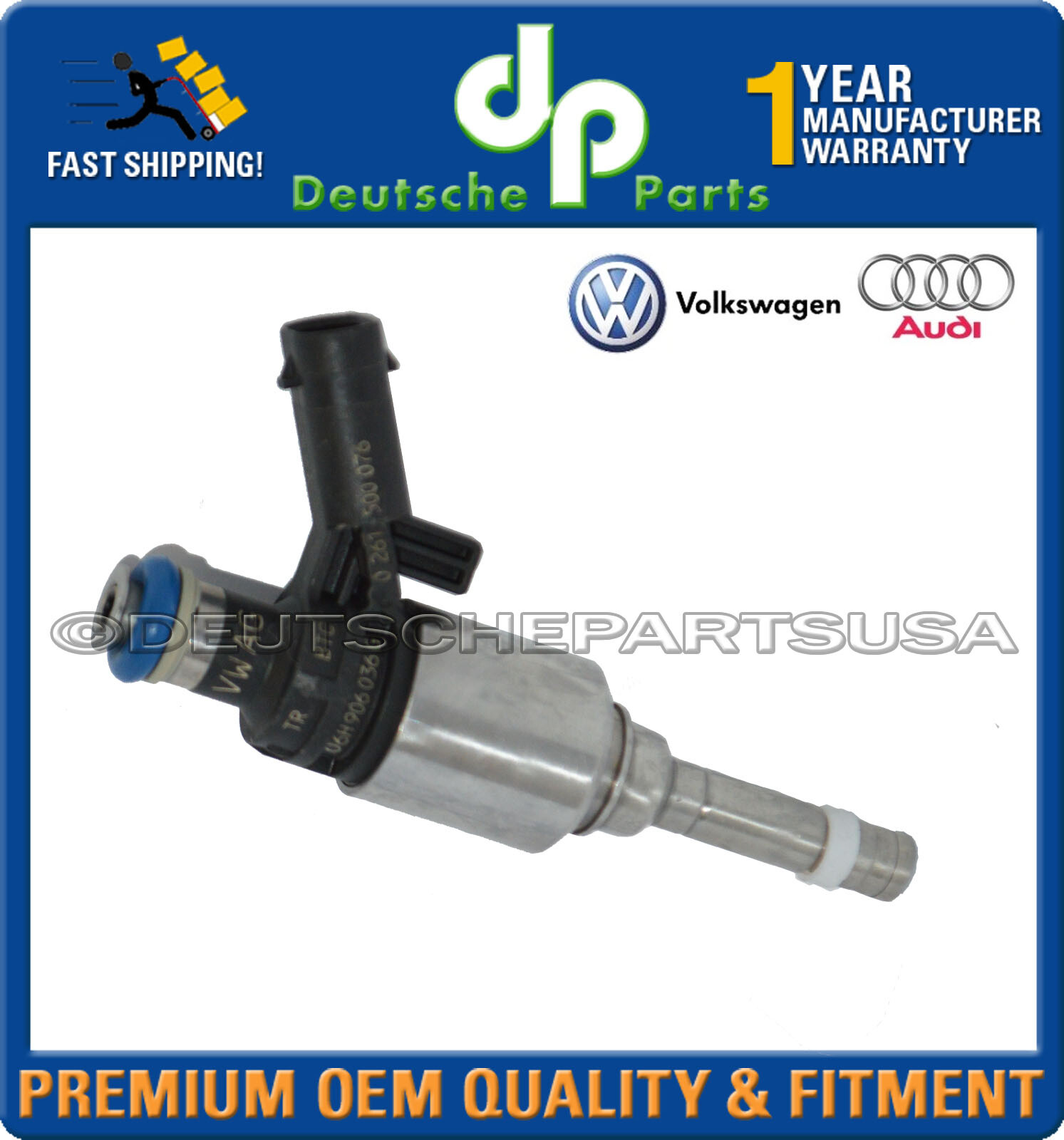 For Audi A3 A4 Q3 VW CC Tiguan Fuel Injector Genuine 06H 906 036G Set ...