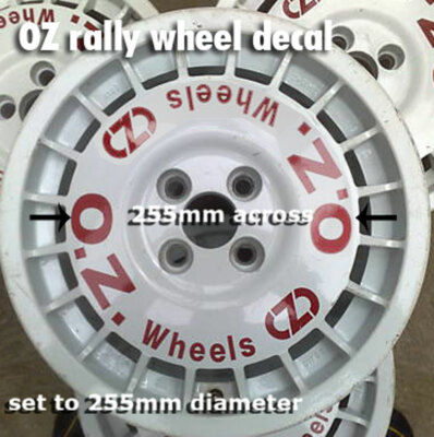 Rally wheel decal sticker to restore or fit OZ RACING classic X4 | eBay